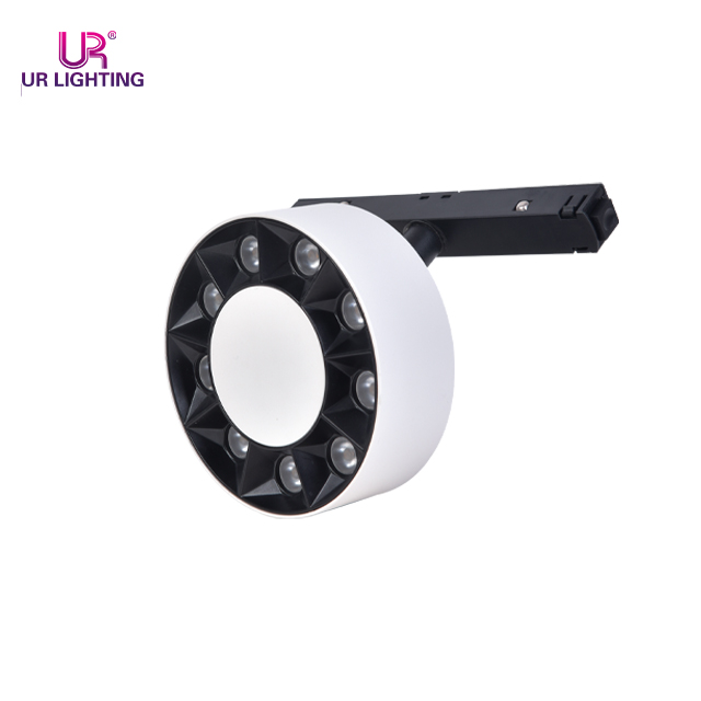 Circular Shape White And Black Grille Magnetic Track Light 9W C242 ...