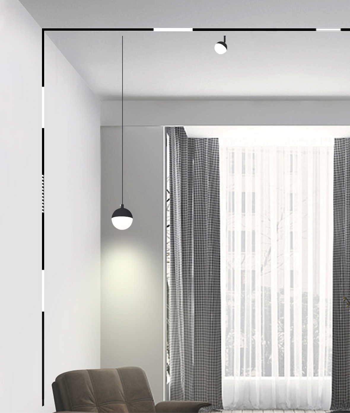 Ceiling White Magnetic Track Down Light 7W A047 - Buy White Magnetic ...